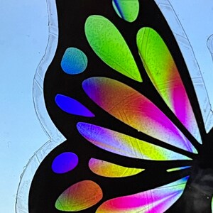 Rainbow Butterfly Prism Window Cling Suncatcher Stained Glass Effect ...