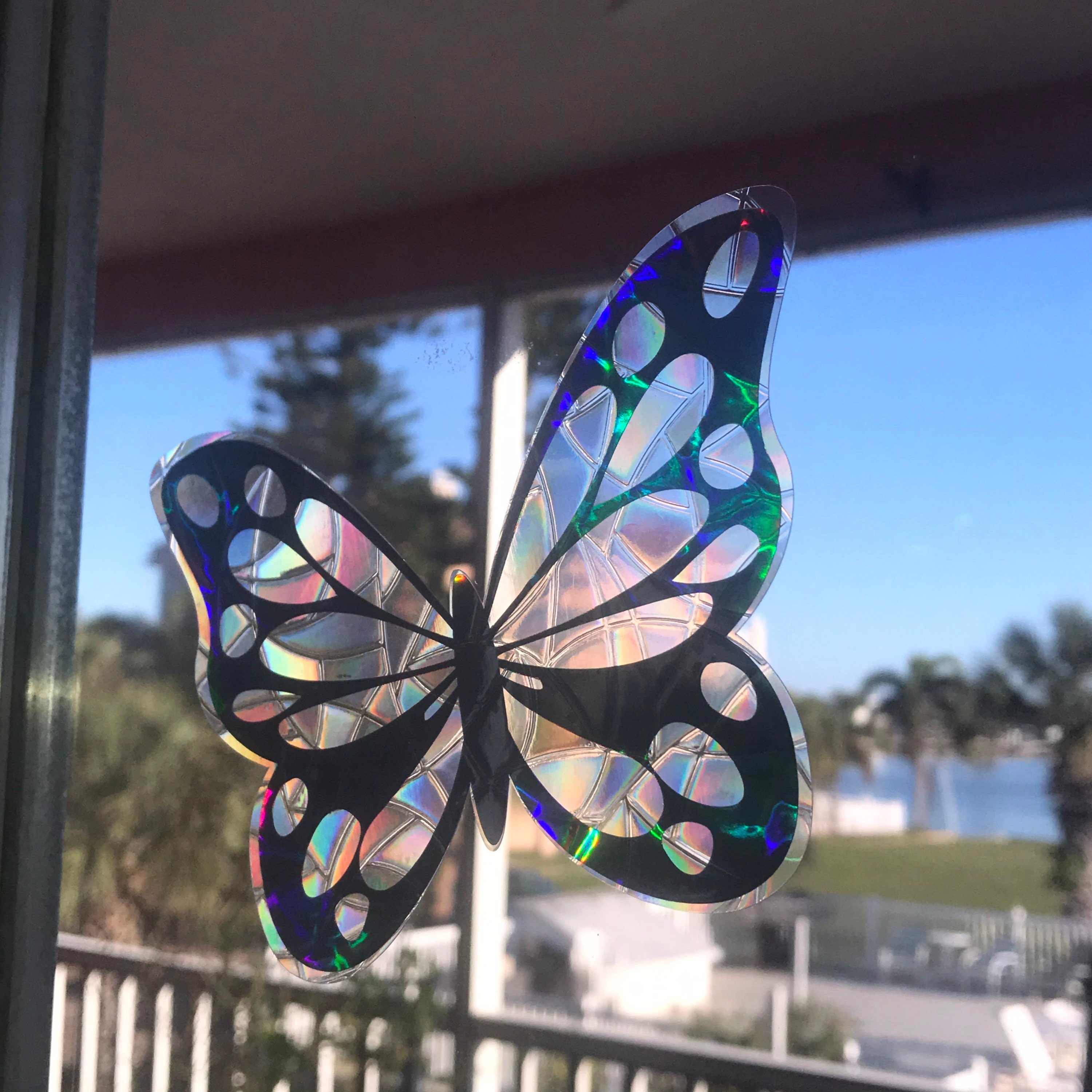 3 Butterfly Window Cling Suncatchers 5 x 4 Prism | Etsy