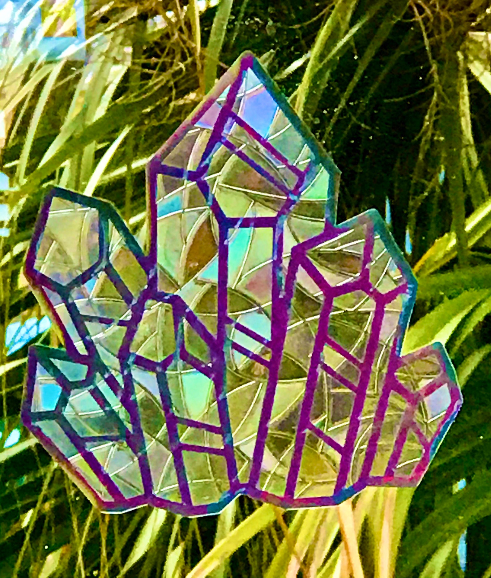 Crystal Window Cling Suncatcher Prism and Holographic Rainbow - Etsy