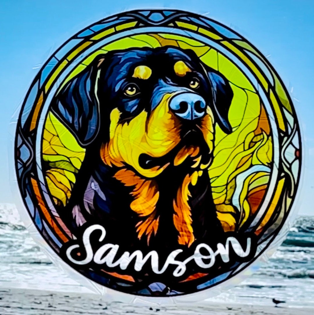 Rottweiler Suncatcher Memorial Personalized With Dog's - Etsy