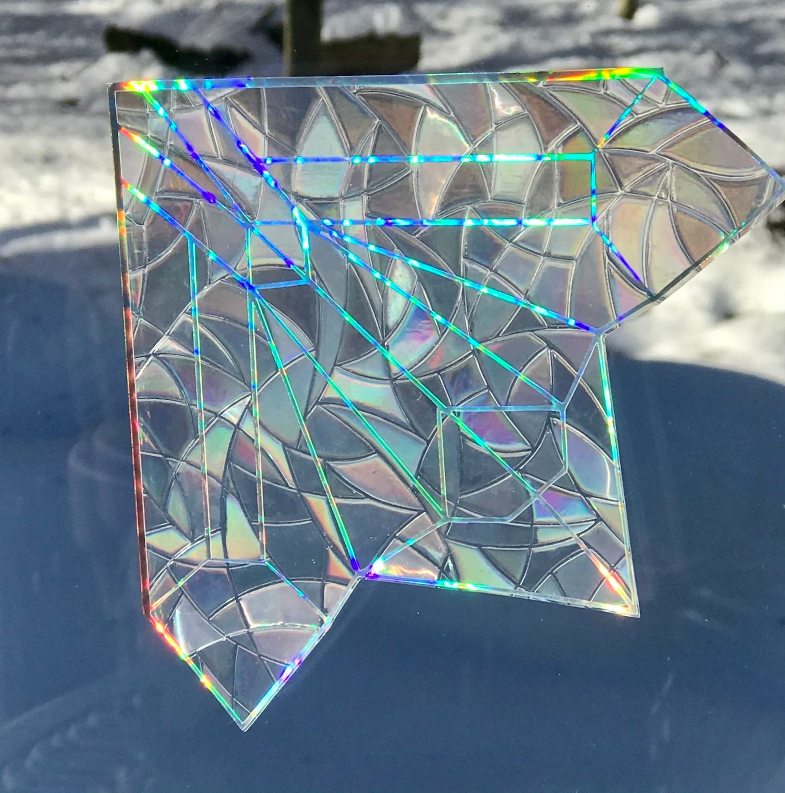 2 Crystal Corner Window Cling Prism Rainbow Maker Vinyl - Etsy