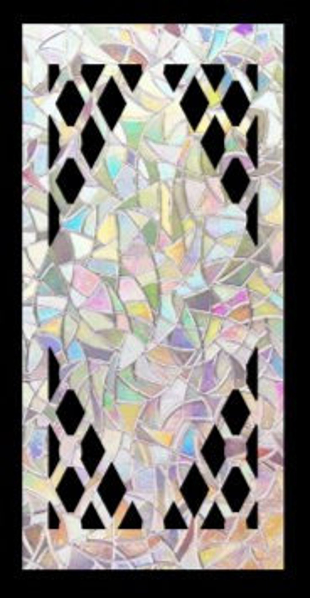 Sidelight Window Pane Cling, Center Diamond and Lattice Window Cling ...