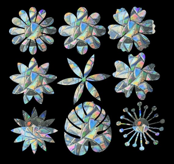 9 Flower Window Cling Suncatchers Prism Rainbow Maker - Etsy