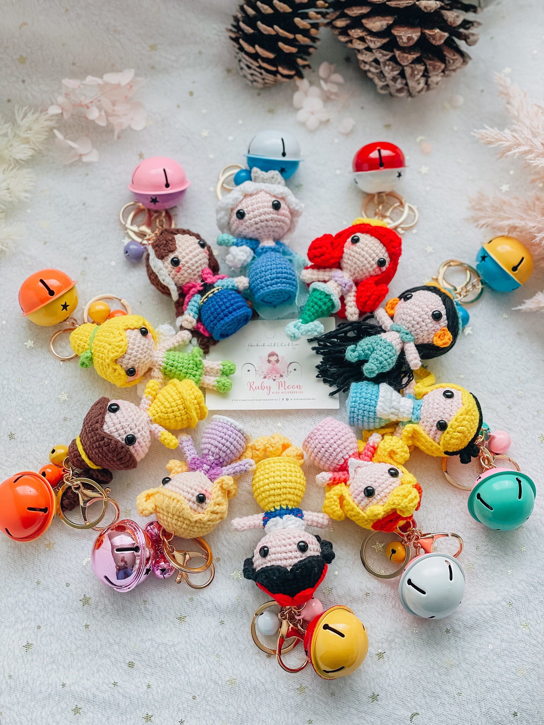 Crochet Princess Keychain Princess Amigurumi Keychain School - Etsy Canada