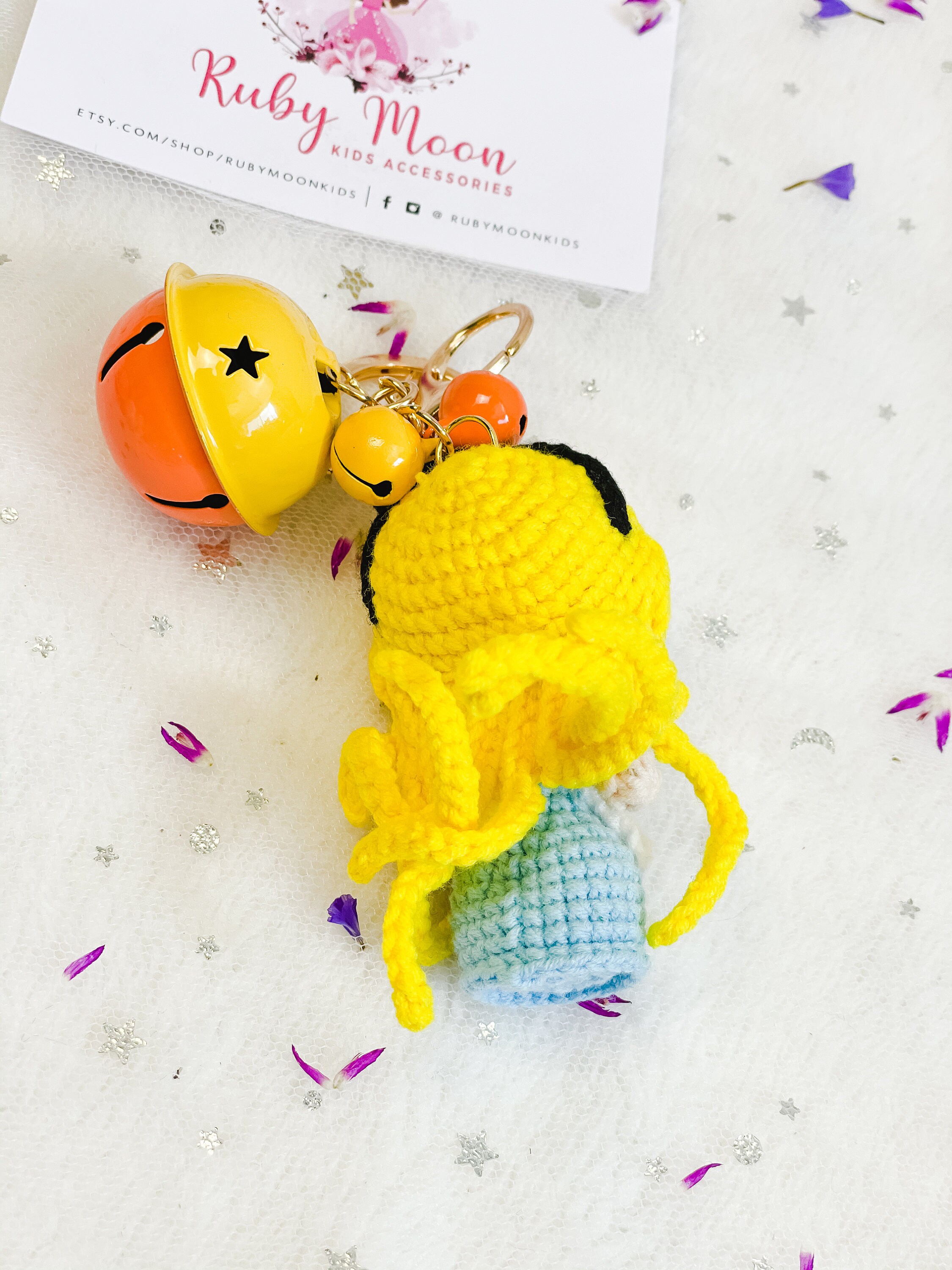 Crochet amigurumi doll keychain Disney princess keyring mini | Etsy