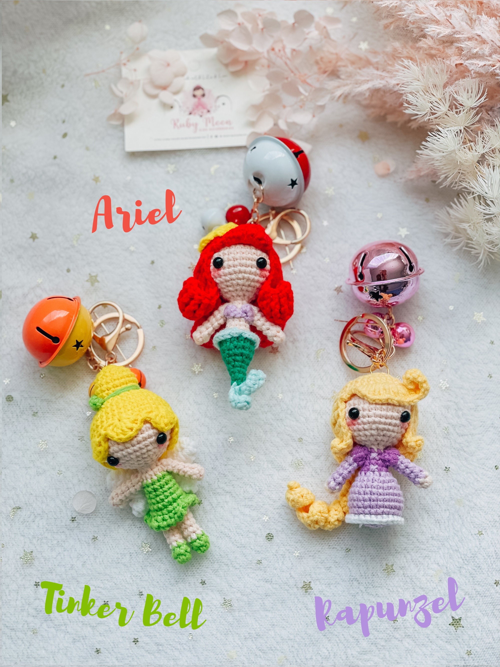 Crochet Princess Keychain Princess Amigurumi Keychain School - Etsy Canada