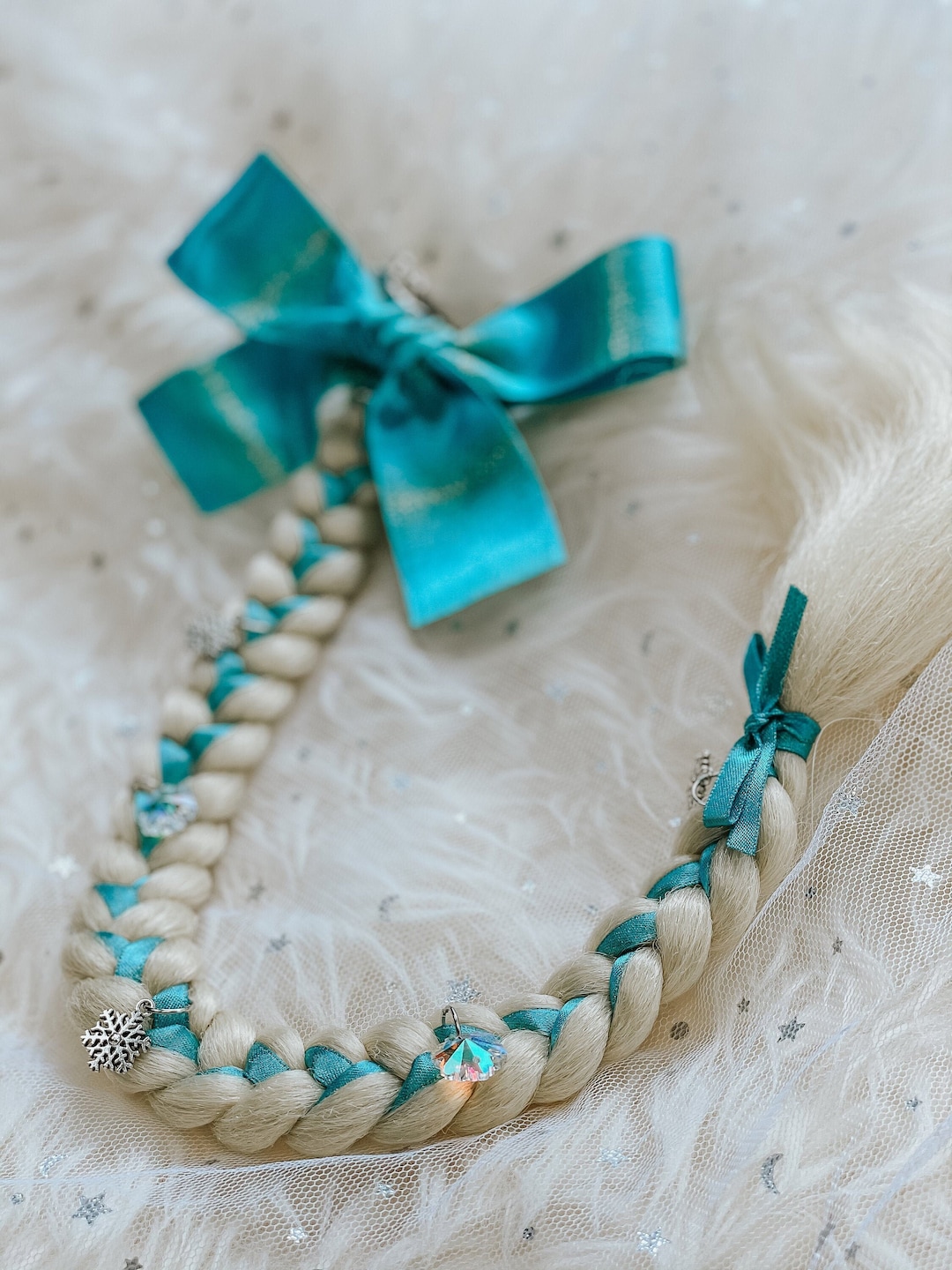 Elsa Braid Elsa Wig Elsa Hair Bow Frozen Birthday Bow Party - Etsy