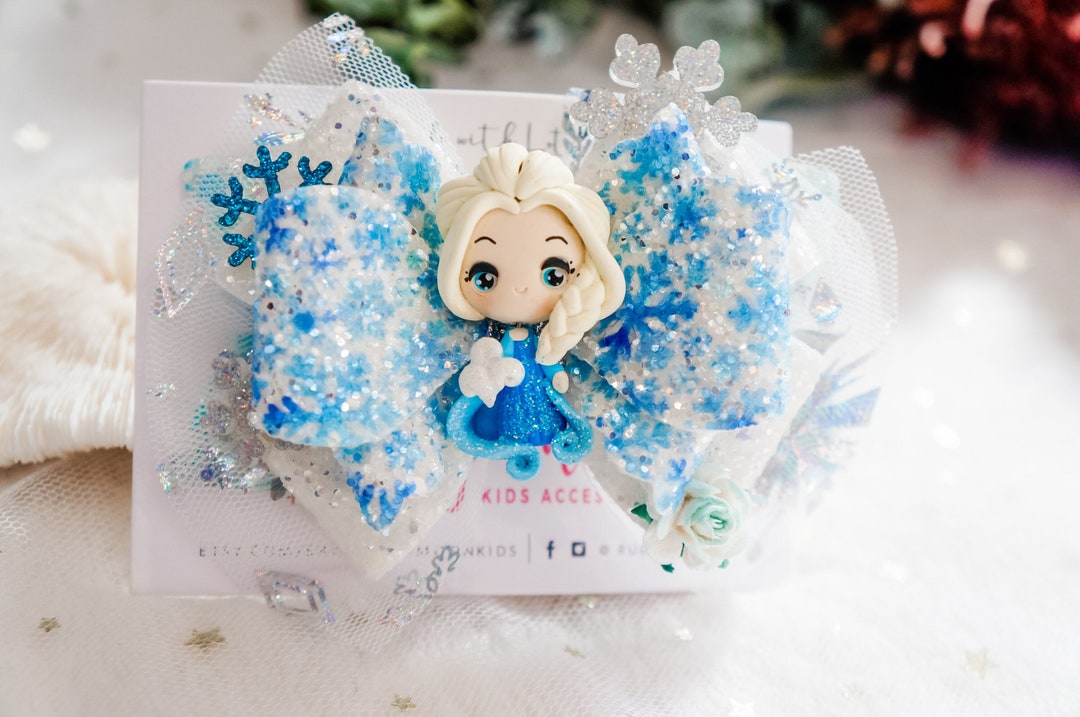 Frozen Elsa Hair Bow, Elsa Hair Clip, Frozen Birthday Gift, Frozen ...