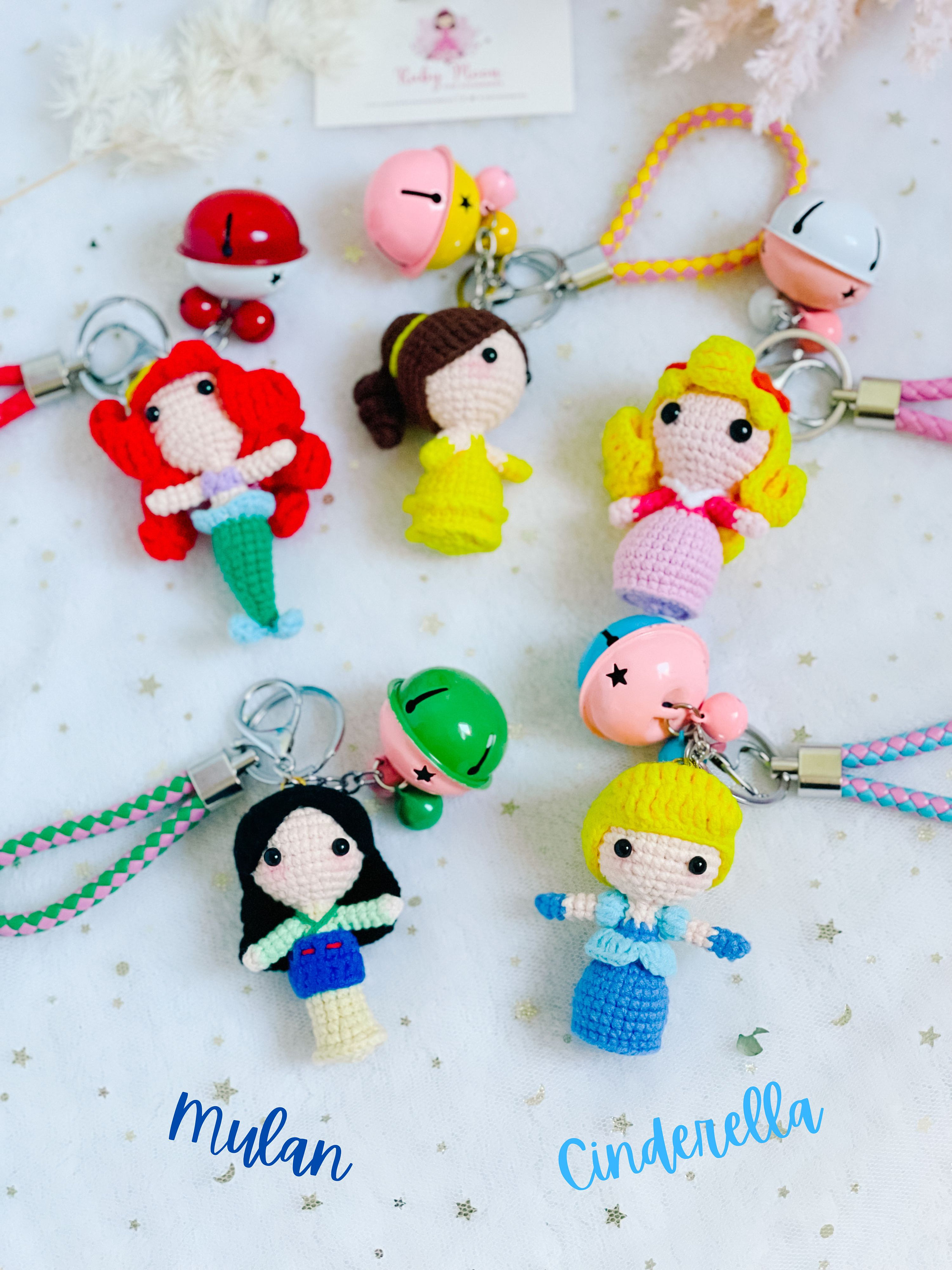Crochet Princess Keychain Princess Amigurumi Keychain School - Etsy