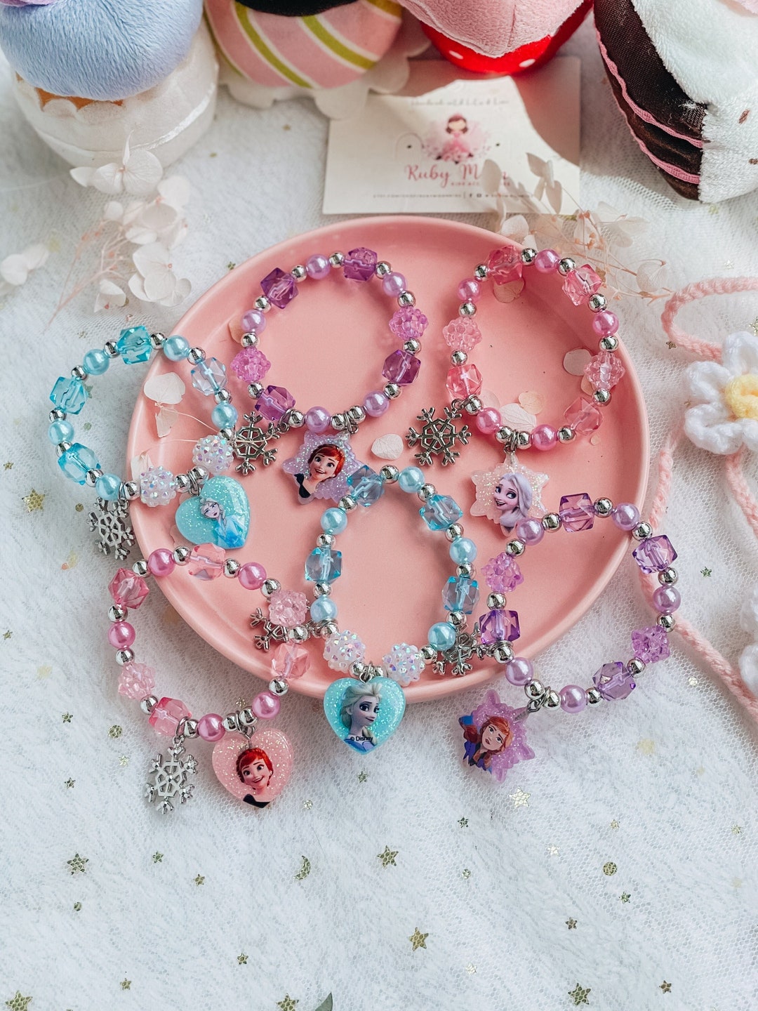 Frozen Elsa Anna Bracelet Set: Sister Birthday Gift - Etsy