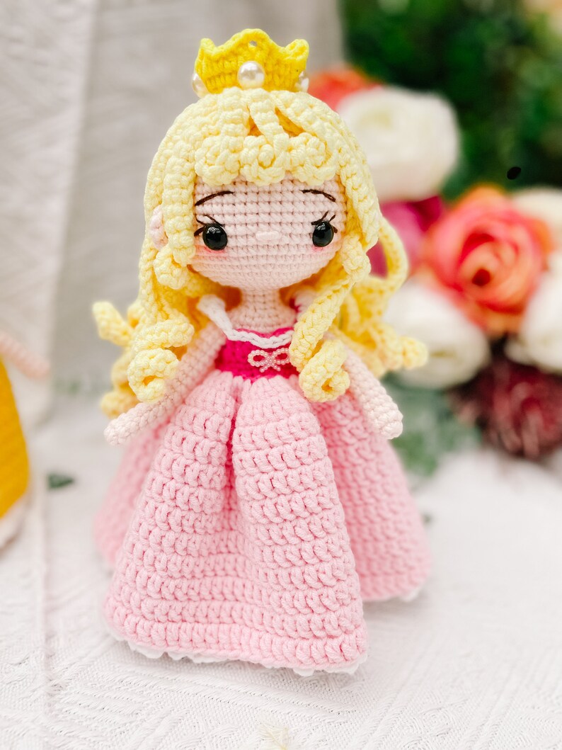 Crochet Princess Doll Disney Princess Amigurumi Aurora Snow - Etsy