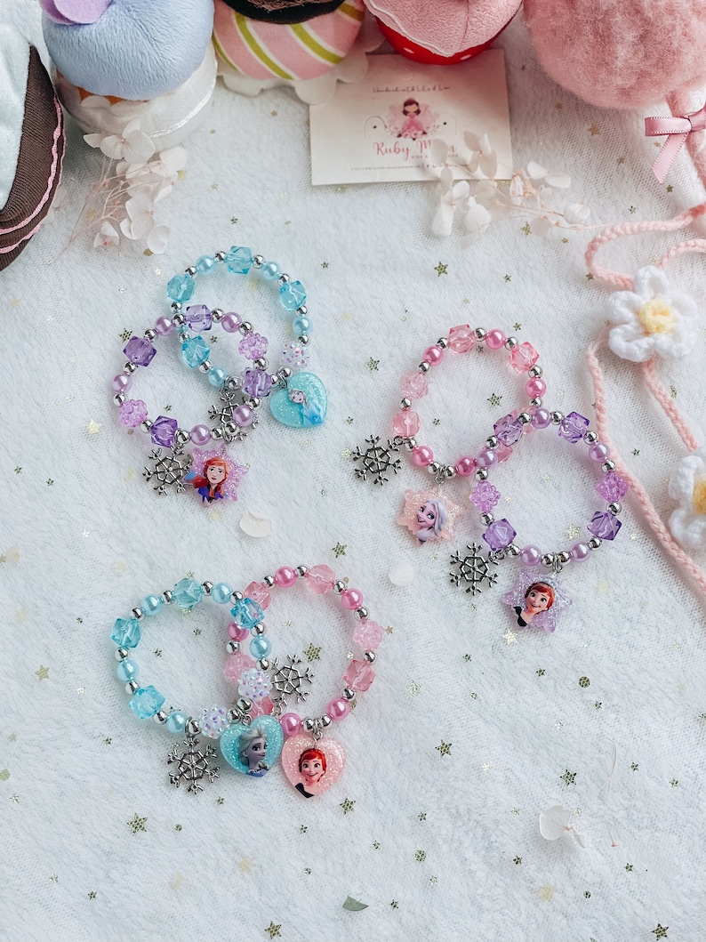 Frozen Elsa Anna Bracelet Set: Sister Birthday Gift - Etsy