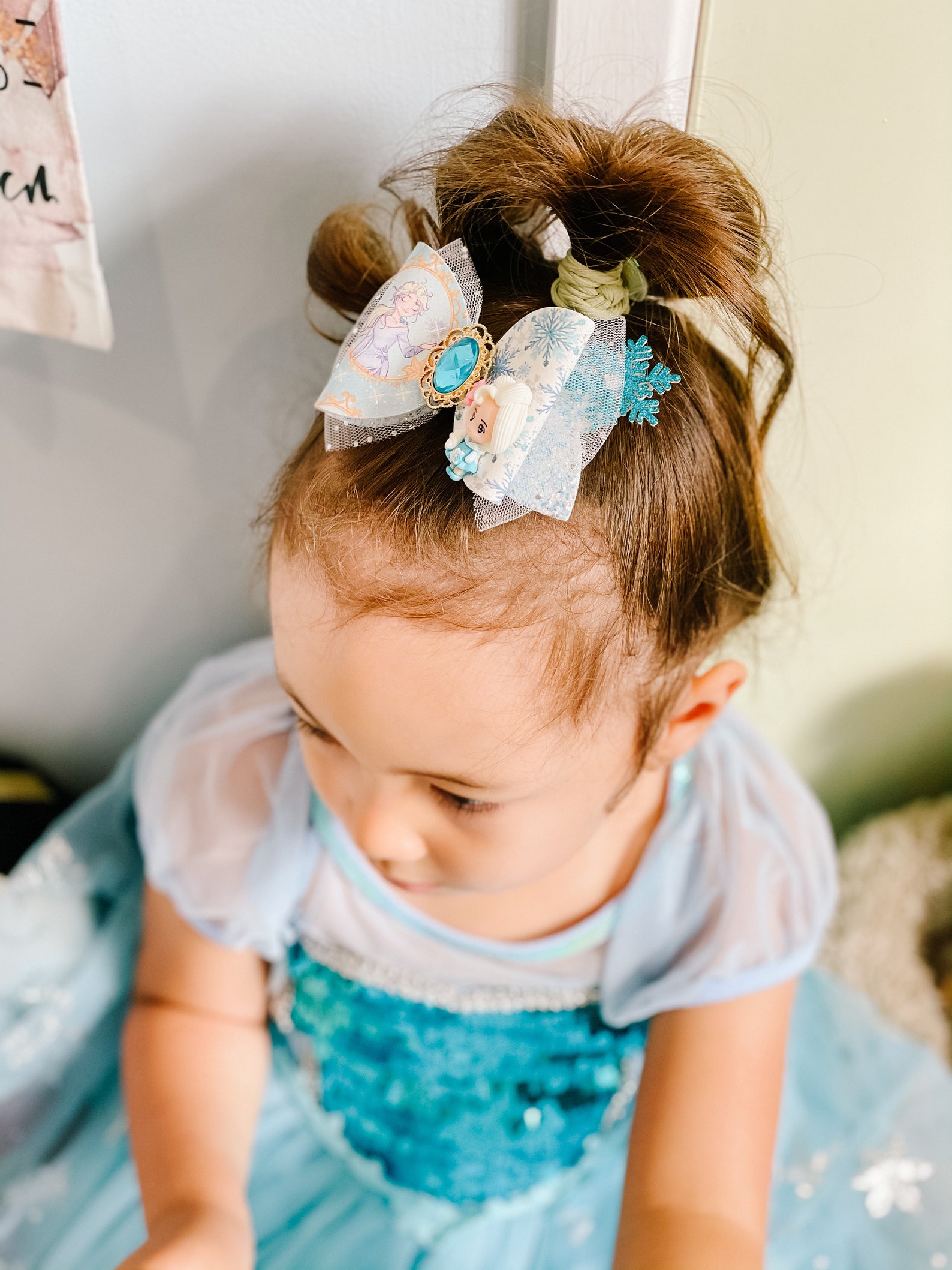 Frozen hair bow Set Elsa hair bow Frozen hair clips Frozen | Etsy