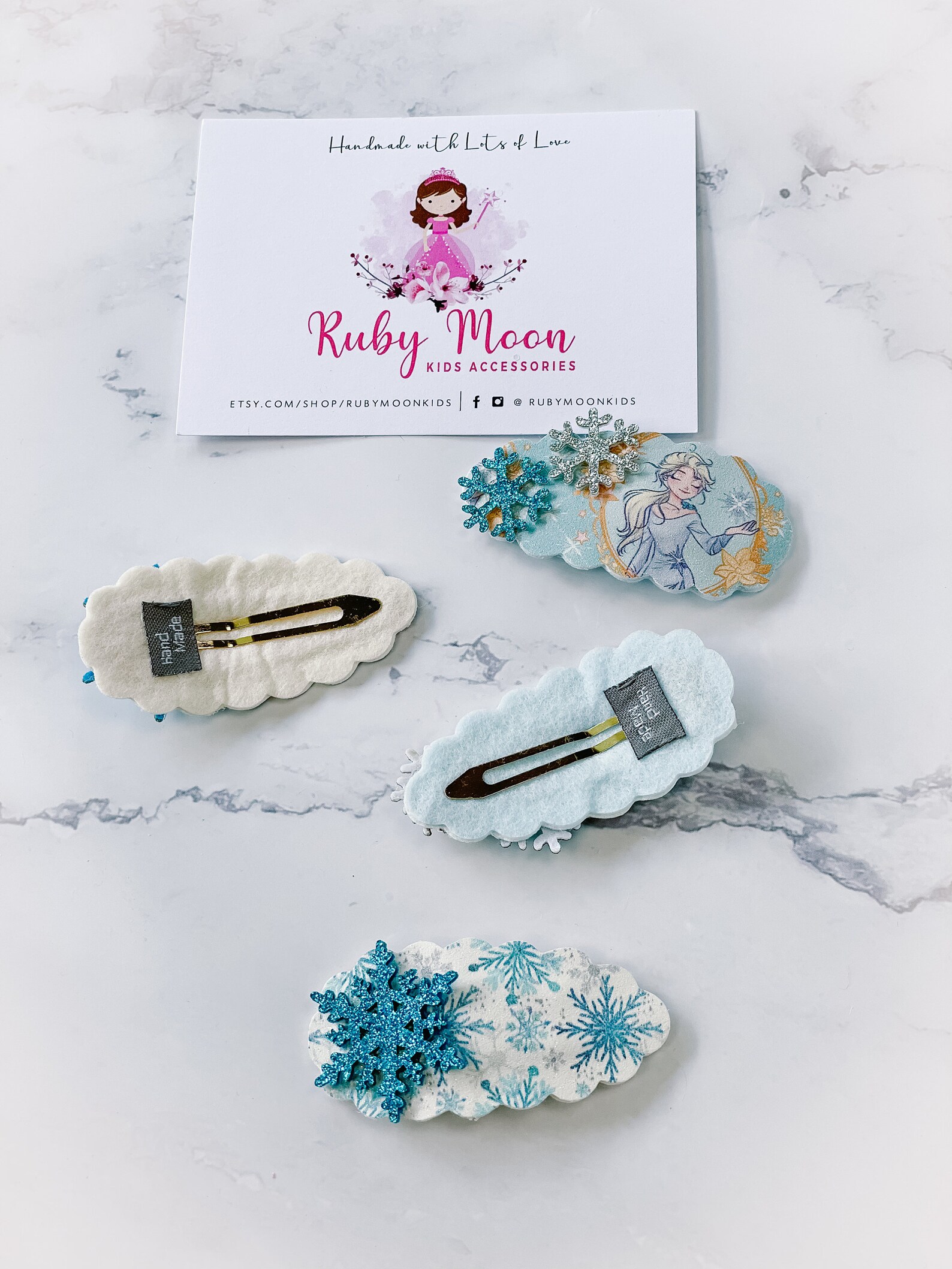 Frozen hair bow Set Elsa hair bow Frozen hair clips Frozen | Etsy