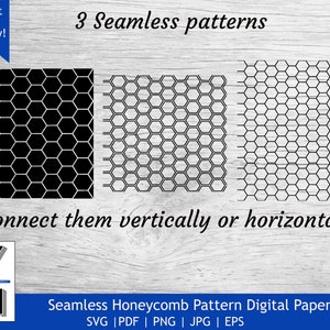Honeycomb SVG Bundle Seamless Honeycomb Pattern SVG Honeycomb Pattern ...