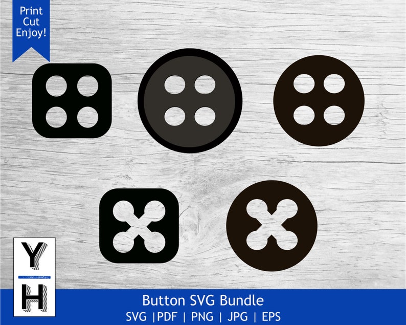 Button SVG Bundle Sewing SVG Cut File for Cricut Button | Etsy