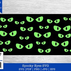 Spooky Eyes SVG Pattern for Cricut Mug Press or Sublimation - Etsy