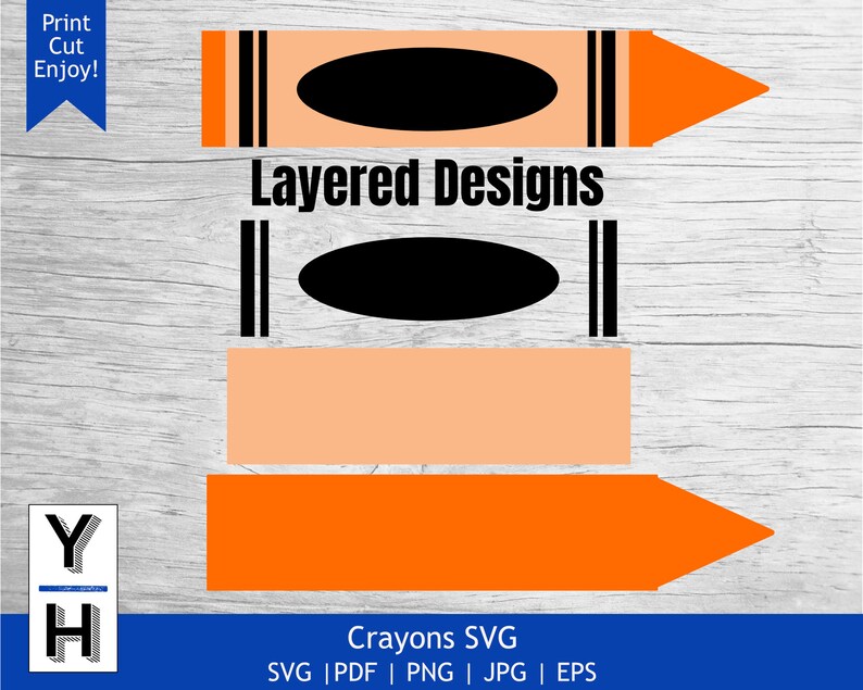 Crayon SVG Teacher Crayon Split Name Frame Clipart Crayons - Etsy