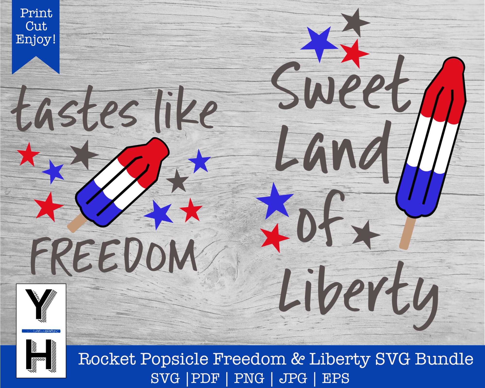 Rocket Popsicle SVG 4th of July SVG Patriotic Popsicle - Etsy