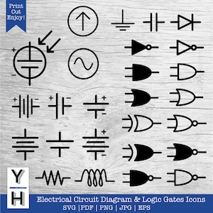Circuit SVG | Circuit Board Gates | Electrical Circuit Diagram Logic ...