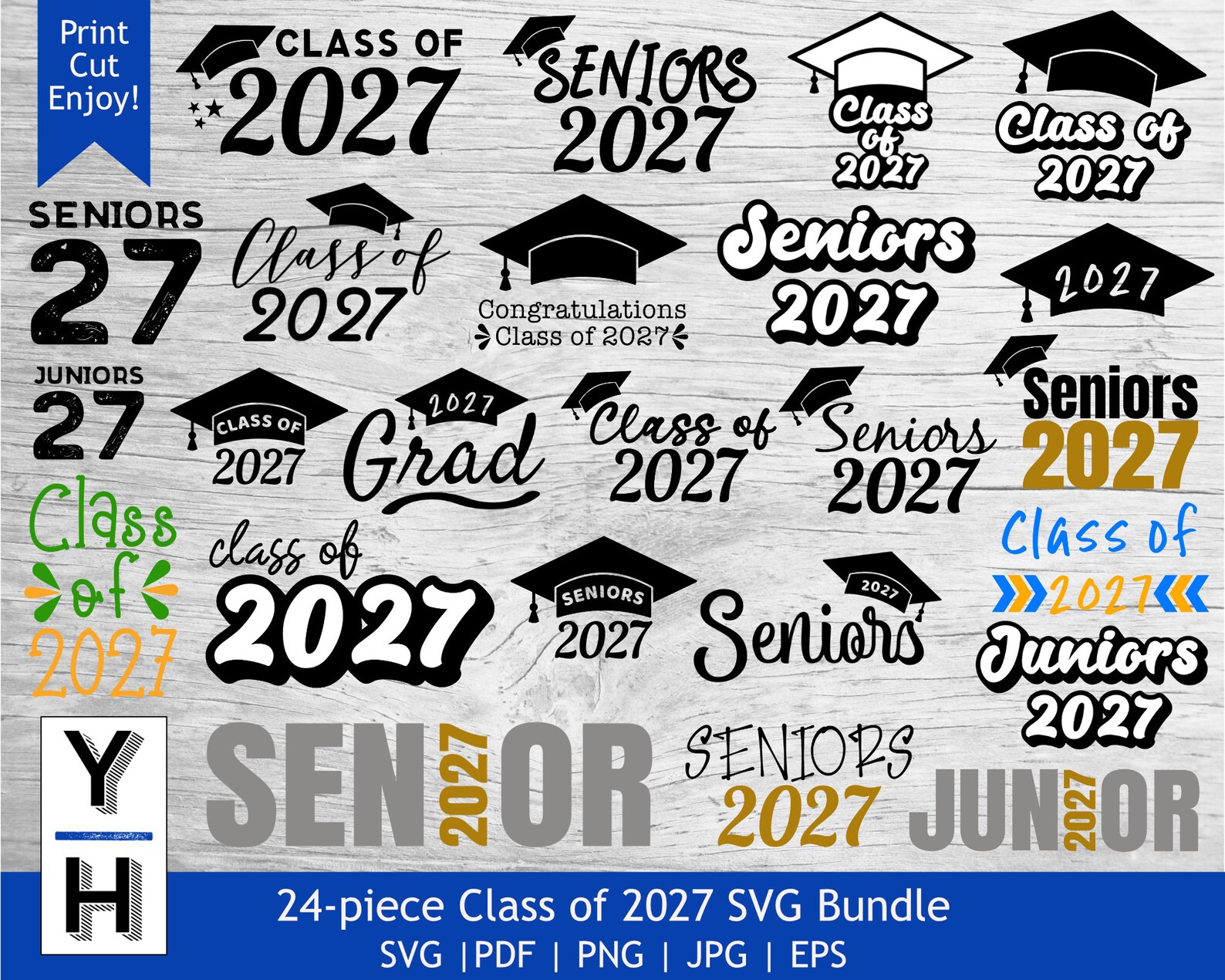 Class of 2027 SVG Bundle Senior 2027 SVG Seniors 2027 PNG - Etsy