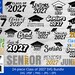 Class of 2027 SVG Bundle Senior 2027 SVG Seniors 2027 PNG Senior Jersey ...