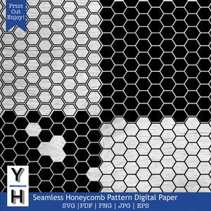 Honeycomb SVG Bundle Seamless Honeycomb Pattern SVG Honeycomb Pattern ...