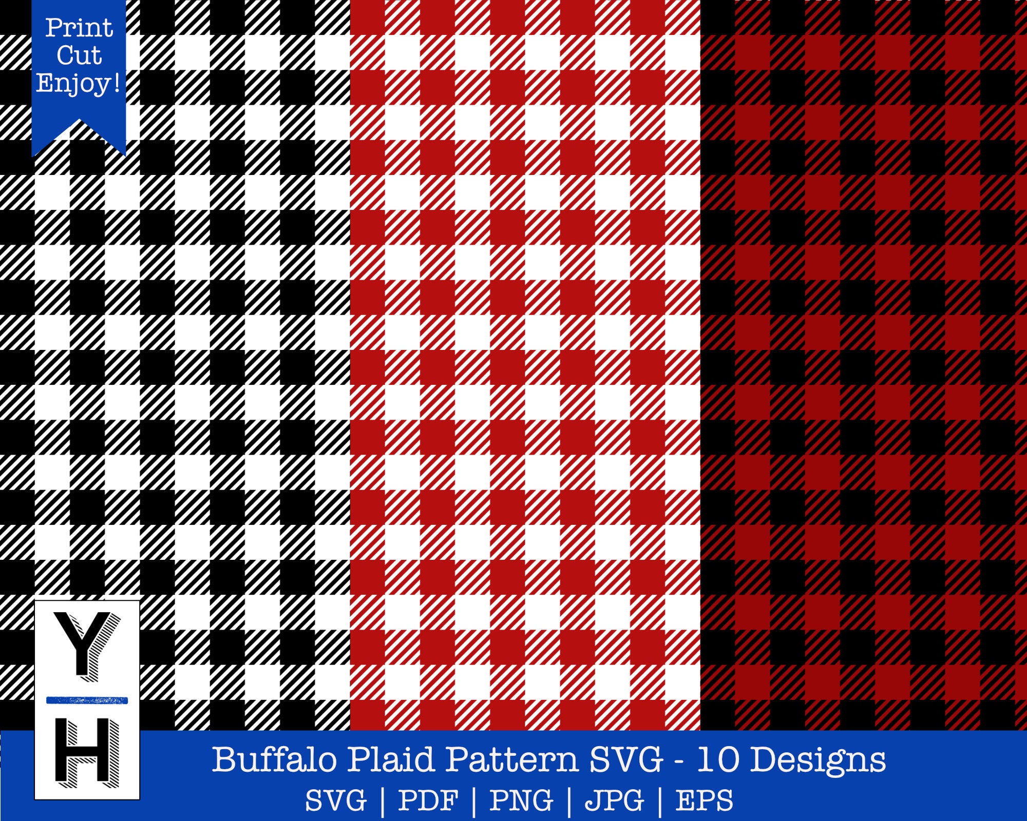 Buffalo Plaid SVG Bundle Buffalo Check Svg Plaid Pattern - Etsy