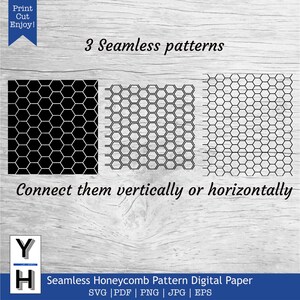 Honeycomb SVG Bundle Seamless Honeycomb Pattern SVG Honeycomb Pattern ...