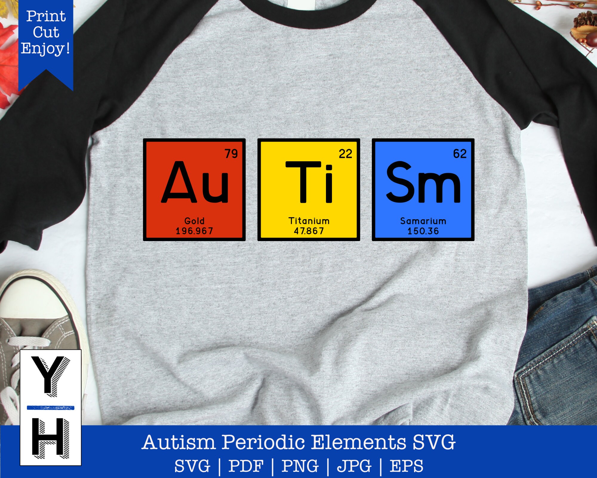 Autism Periodic Elements SVG Autism Awareness PNG Autism - Etsy