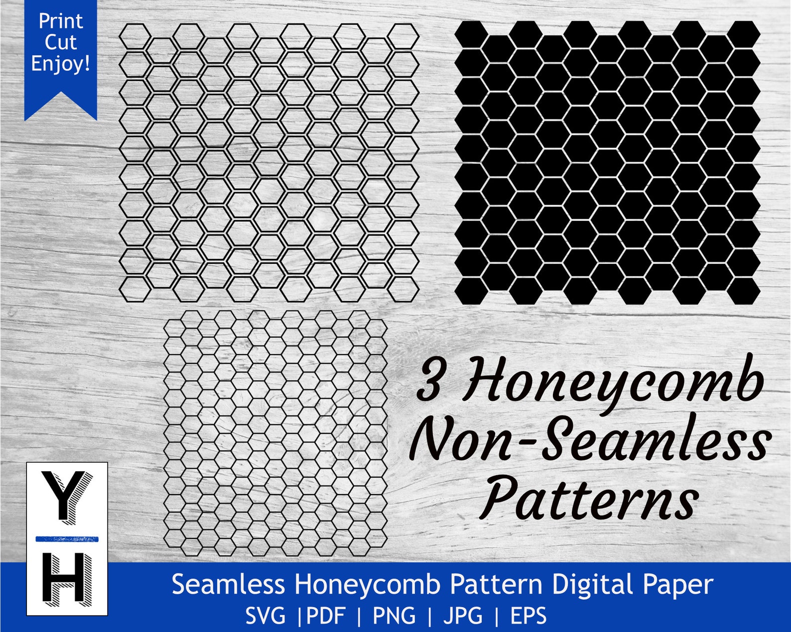 Honeycomb SVG Bundle Seamless Honeycomb Pattern SVG | Etsy