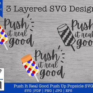 Push It Real Good Push Pop SVG Push up Popsicle SVG Summer - Etsy