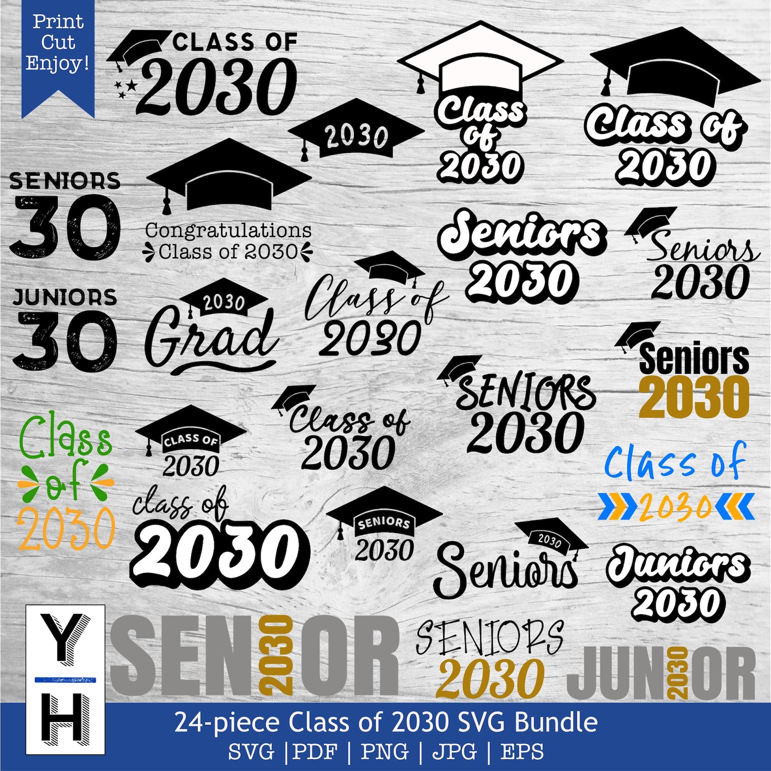 Class of 2030 SVG Bundle | Senior 2030 SVG | Seniors PNG | Senior ...