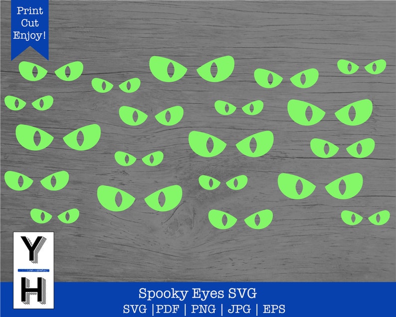 Spooky Eyes SVG Pattern for Cricut Mug Press or Sublimation - Etsy