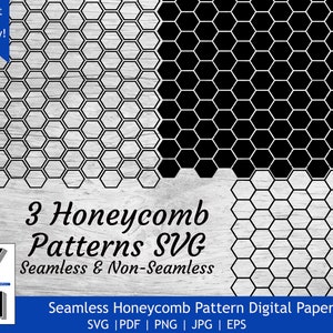 Honeycomb SVG Bundle Seamless Honeycomb Pattern SVG Honeycomb Pattern PNG Honeycombs Clipart ...