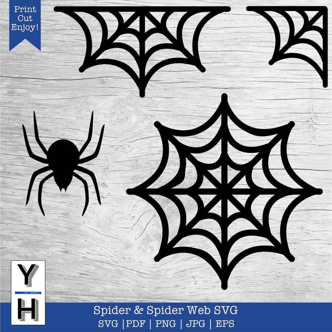 Spider Web SVG | Corner Spider Web PNG | Half Spider Web Clip Art ...
