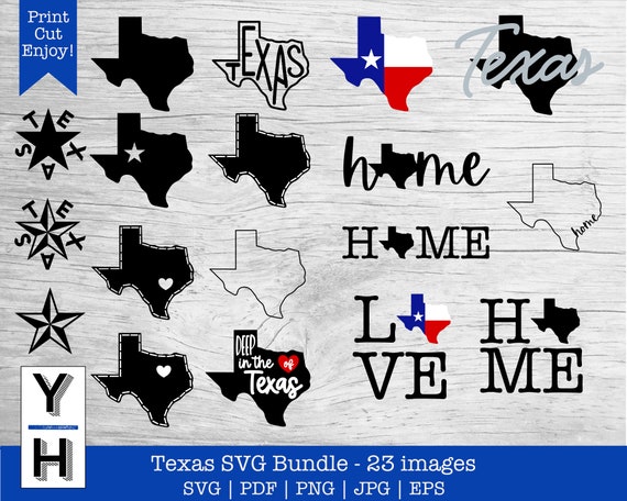 Texas SVG Bundle Texas State SVG Texas Flag SVG Texas - Etsy