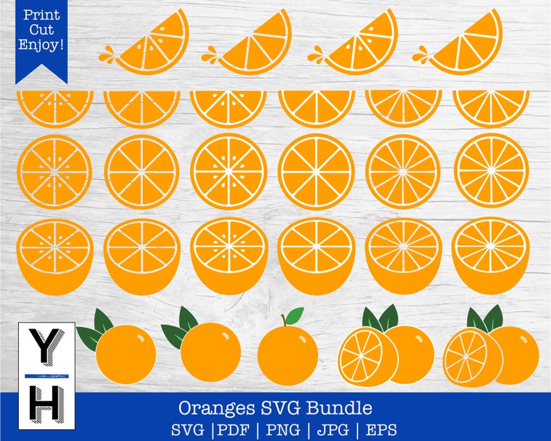 Orange SVG 27 Designs Orange Slice SVG Orange Fruit PNG - Etsy