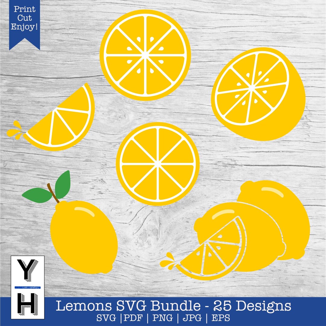 Limón SVG 25 diseños / Limonada SVG / Jugo de limón PNG / Limón Slide ...