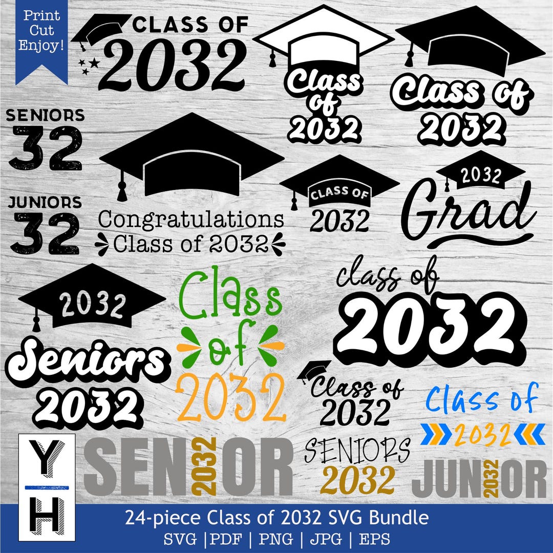Class of 2032 SVG Bundle | Senior 2032 SVG | Seniors 2032 PNG | Senior ...