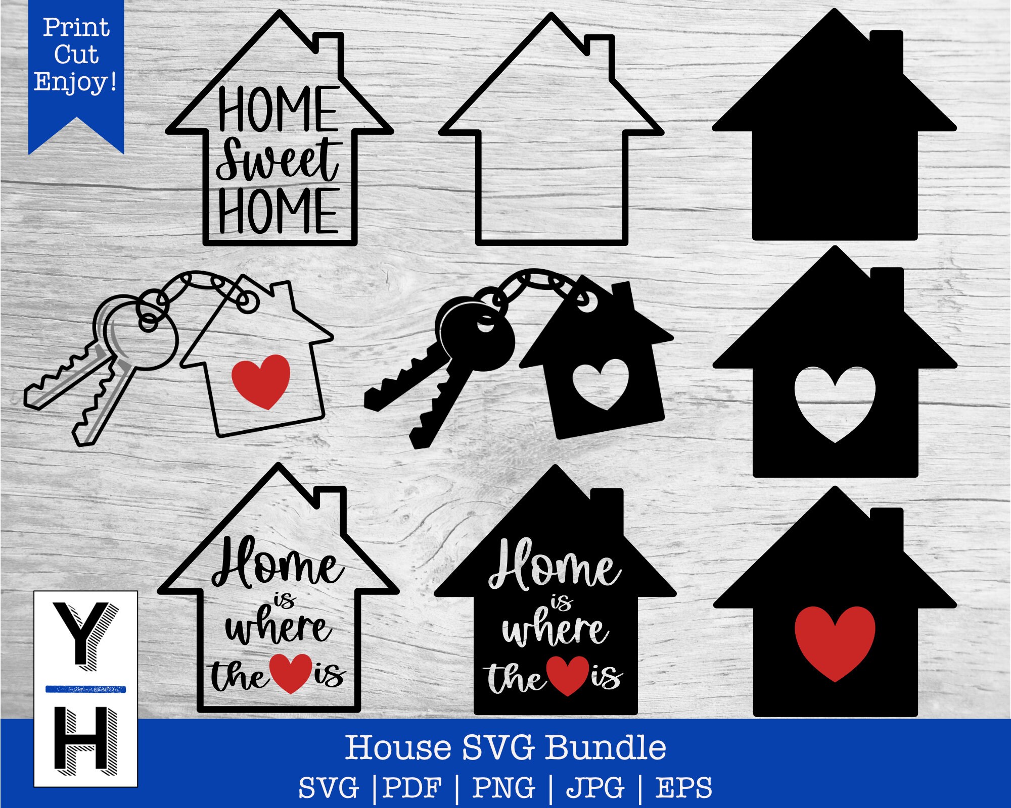 House SVG Bundle House Mega SVG Bundle Get 4 SVG Bundles - Etsy