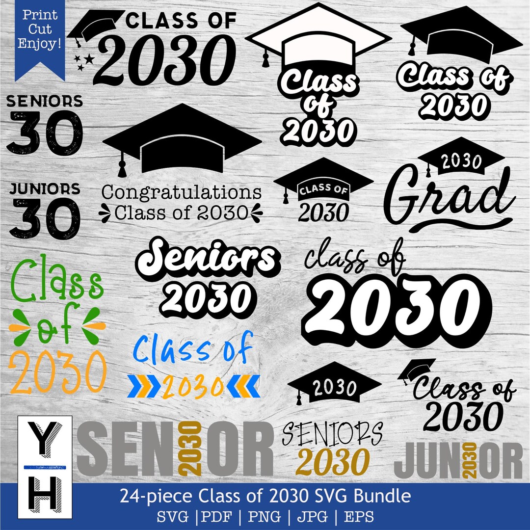 Class of 2030 SVG Bundle | Senior 2030 SVG | Seniors PNG | Senior ...