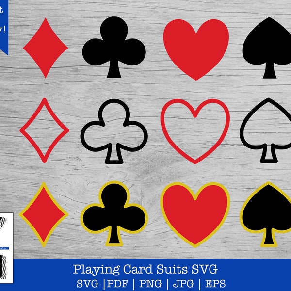 Playing Card Suits - Etsy