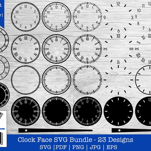 Clock Svg - Etsy