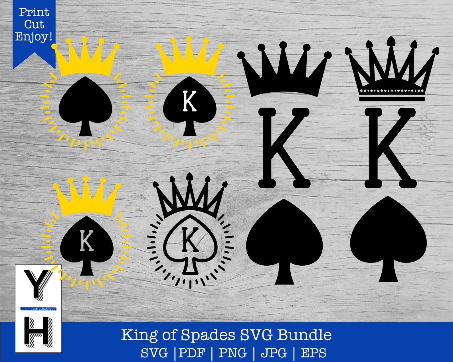 King of Spades SVG - Etsy