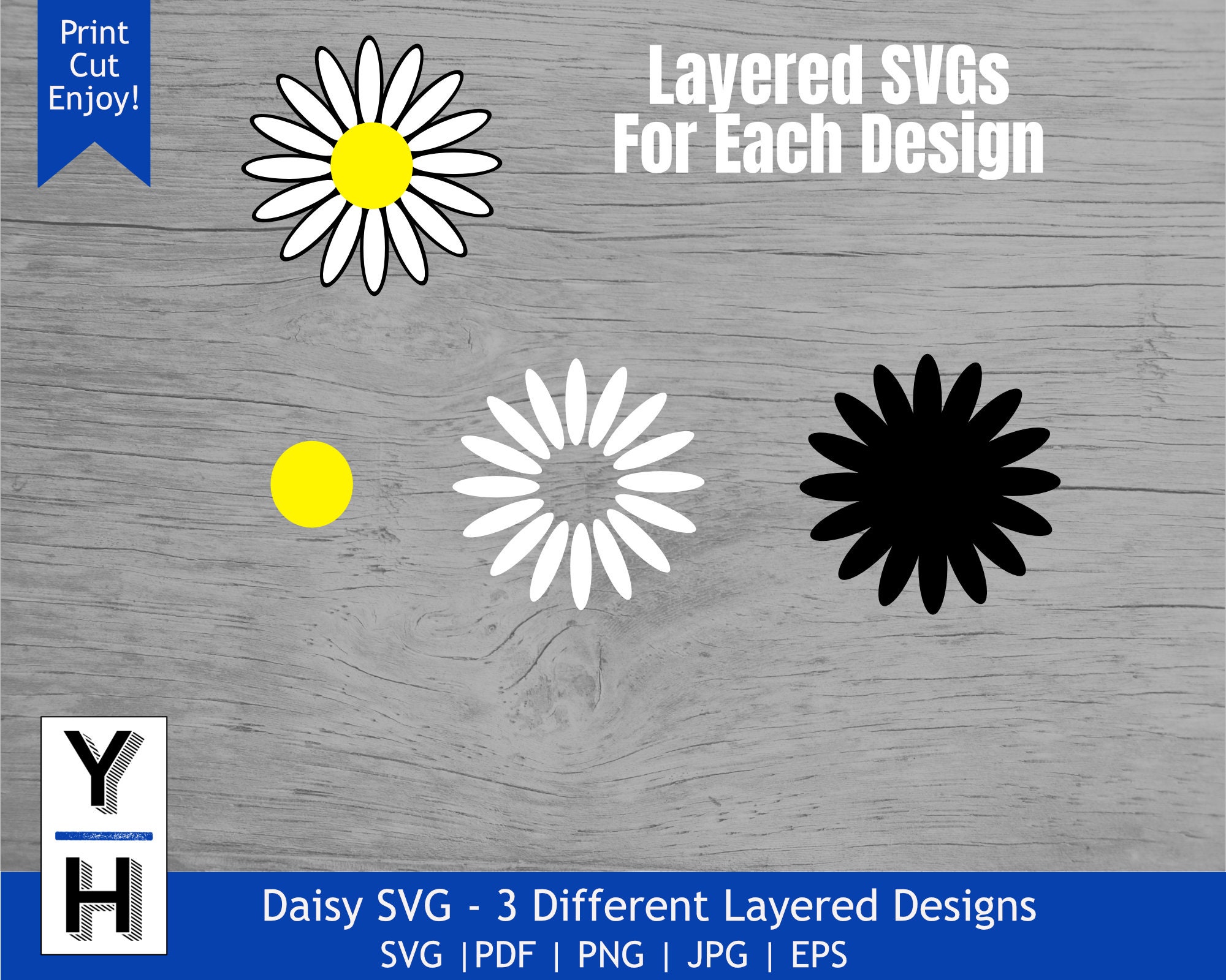 Daisy SVG Bundle Daisy Split Name Frame SVG Flower SVG - Etsy Canada