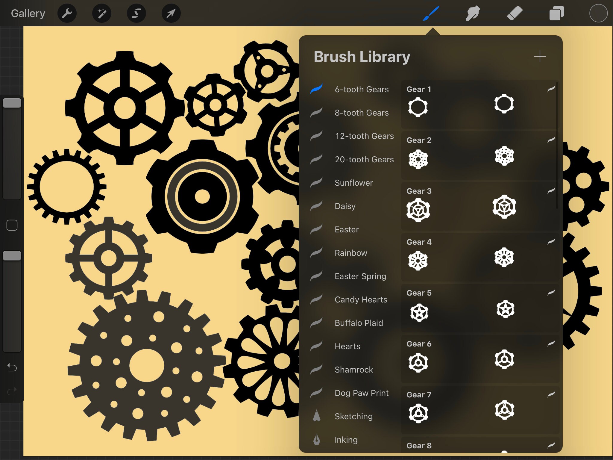 Steampunk Gears Procreate Brush | Gear Procreate Brushes | Sprocket ...