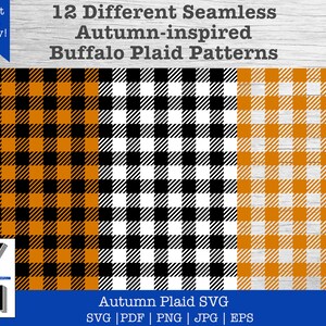 Fall Buffalo Plaid Bundle Fall Plaid SVG Autumn Plaid SVG Halloween ...