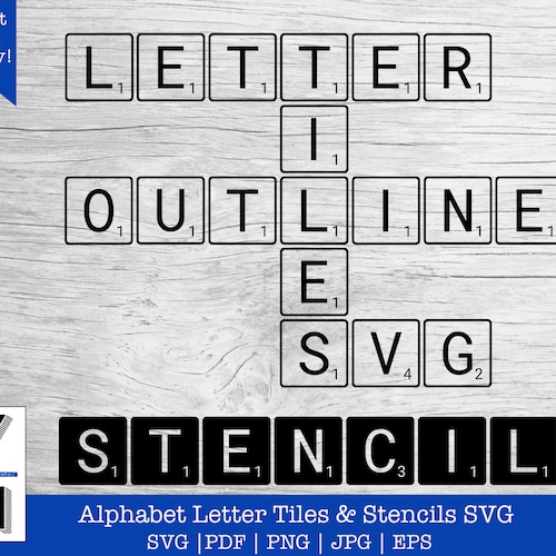 Alphabet Letter Tiles SVG Alphabet Tiles for Family Name - Etsy
