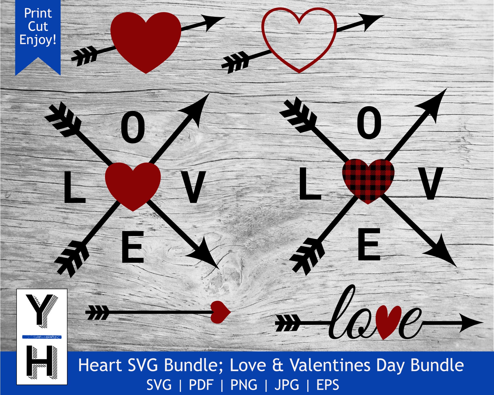 Valentine SVG Bundle Love SVG Heart SVG Valentines Day - Etsy